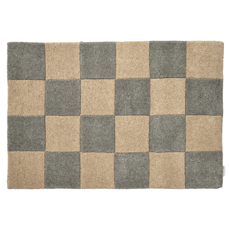 Square Door Mat 60x90 cm, Grey / Natural | RoyalDesign