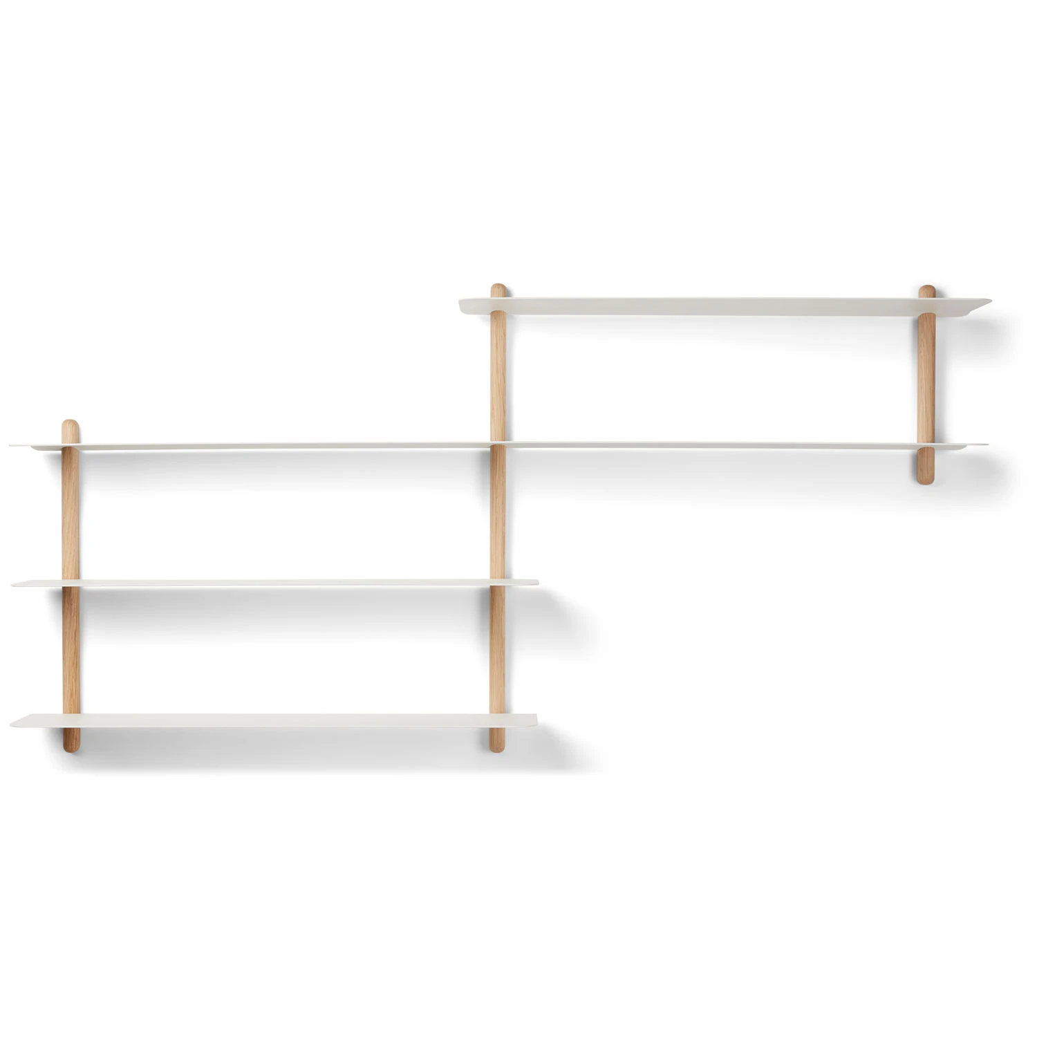 Nivo Wall Shelf B, Light Oak / White from Gejst | RoyalDesign