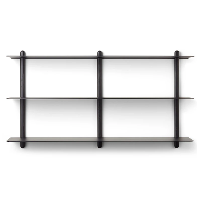 Nivo Wall Shelf Large D, Black Ash / Black from Gejst | RoyalDesign