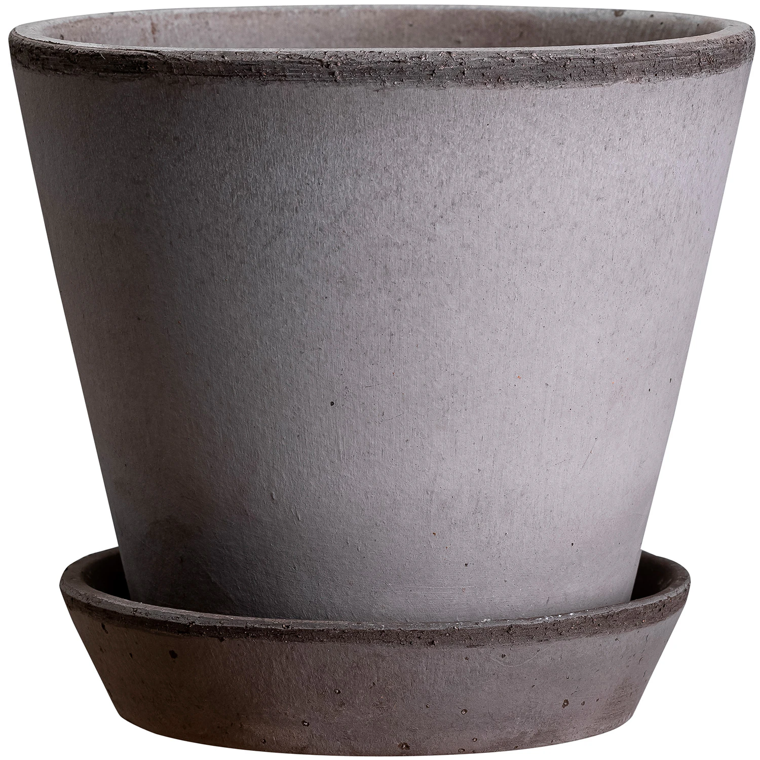 Julie Pot With Saucer Grey Ø8 cm from Bergs Potter | RoyalDesign