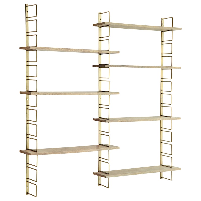 Wall Shelf Antique Brass 119x123 cm