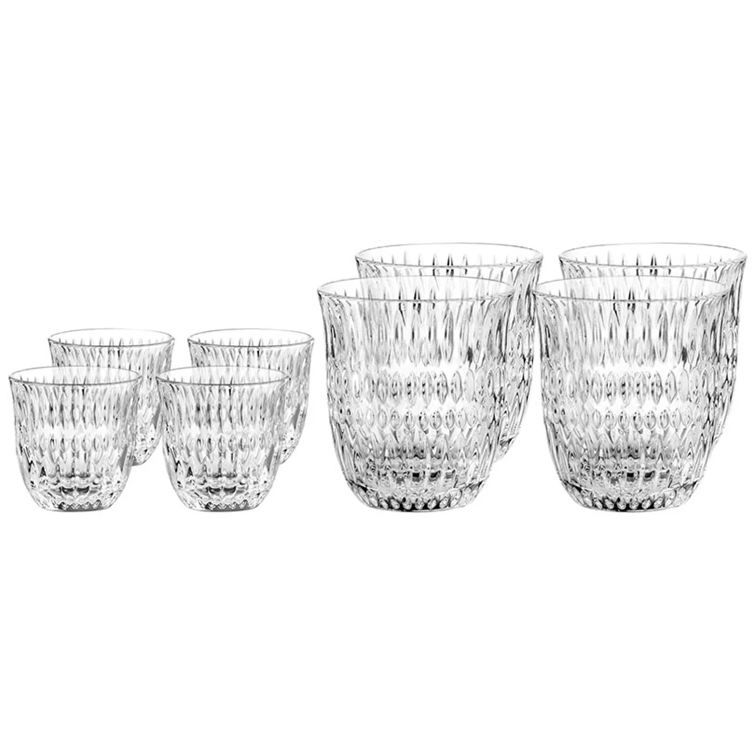 Ethno Barista Glass With Two Sizes, 8-pack | RoyalDesign