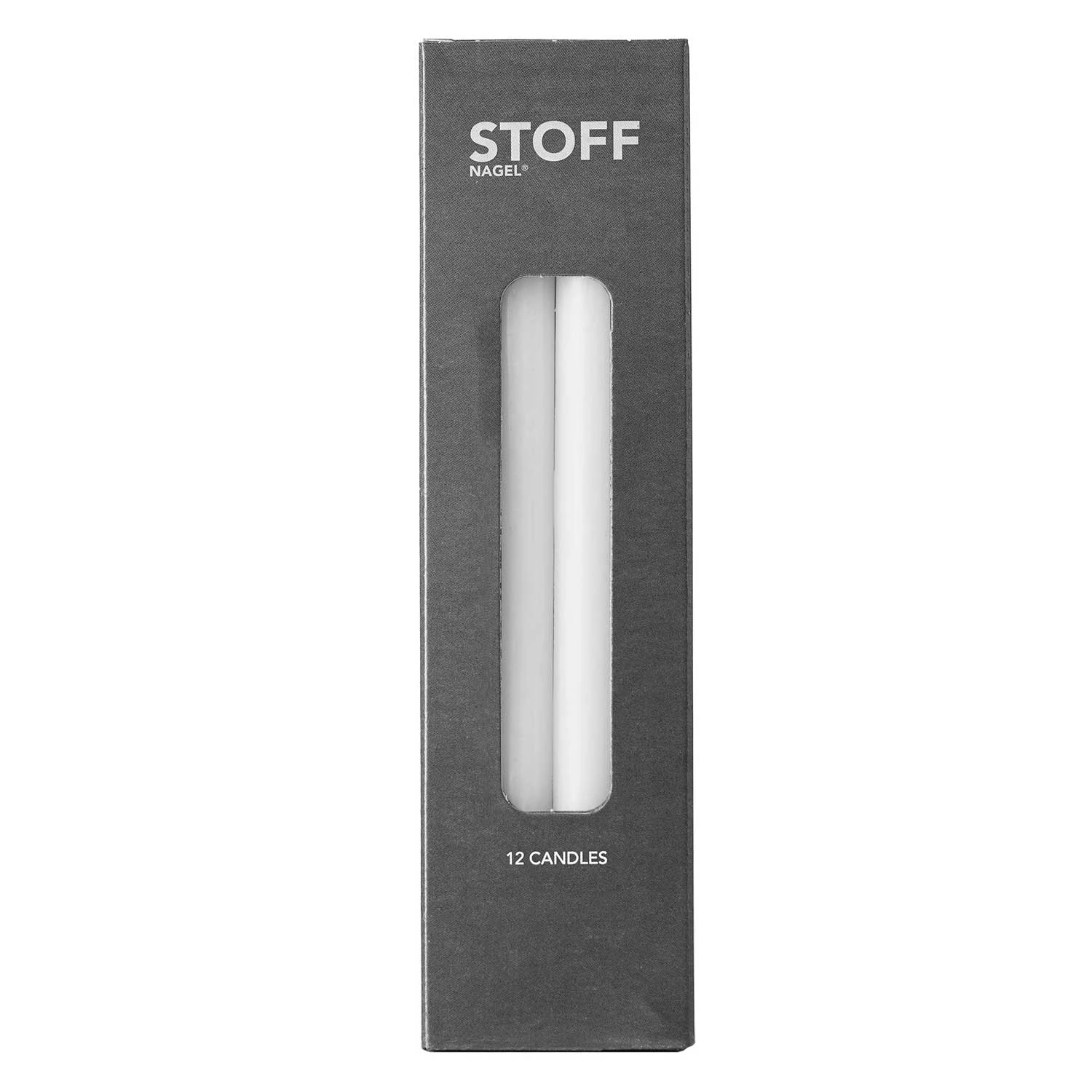 Nagel Taper Candles 12-Pack, White from STOFF Nagel | RoyalDesign