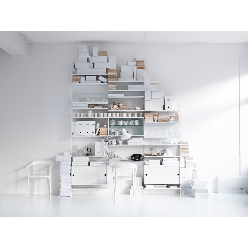 String Shelving System No 6 White